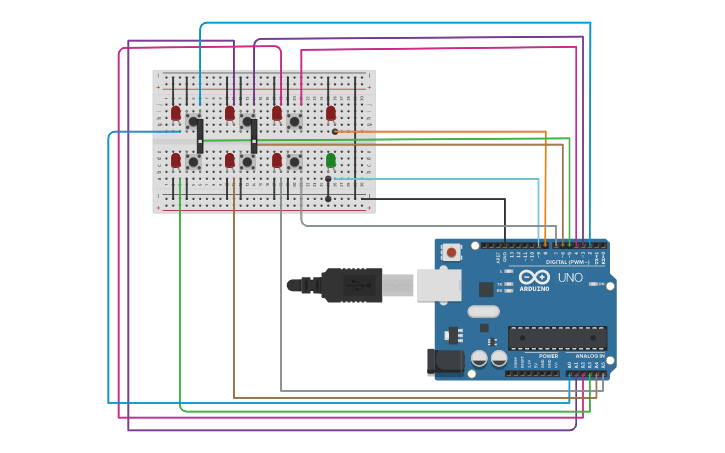 Circuit Design Combination Lock Tinkercad