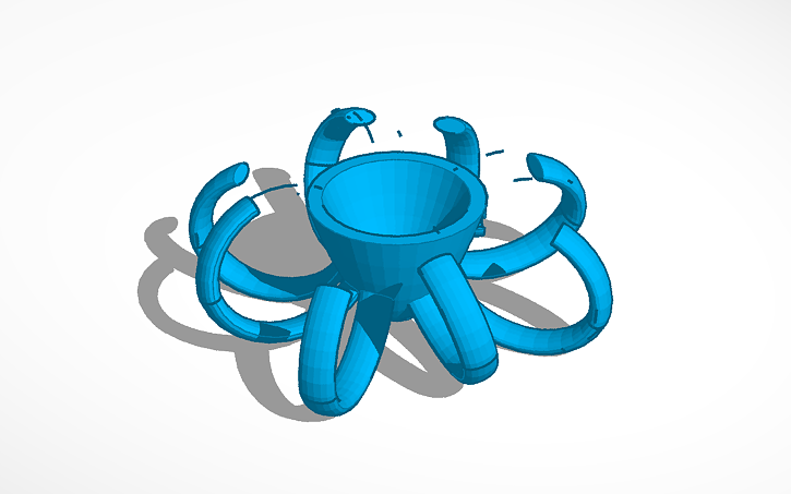 3D design Copy of Octopus Edit-PLANTER - Tinkercad