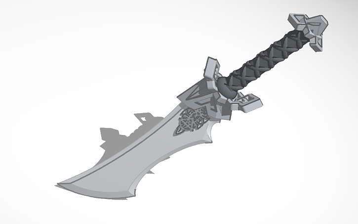 3D design Elven Heavy Dagger - Grey Wolf - Tinkercad