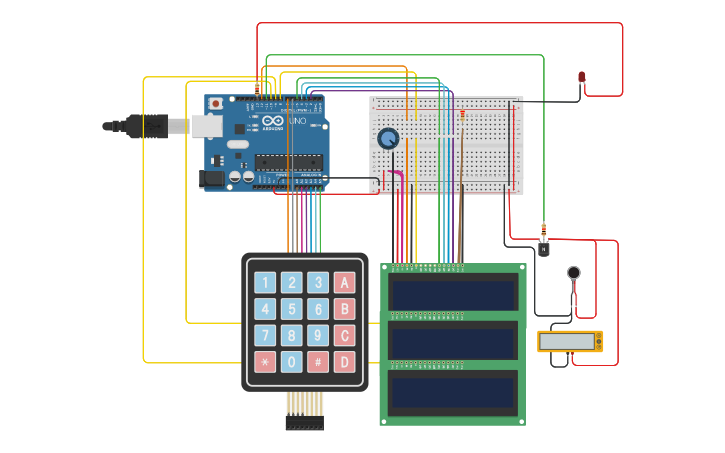 Circuit design SNAKE - Tinkercad
