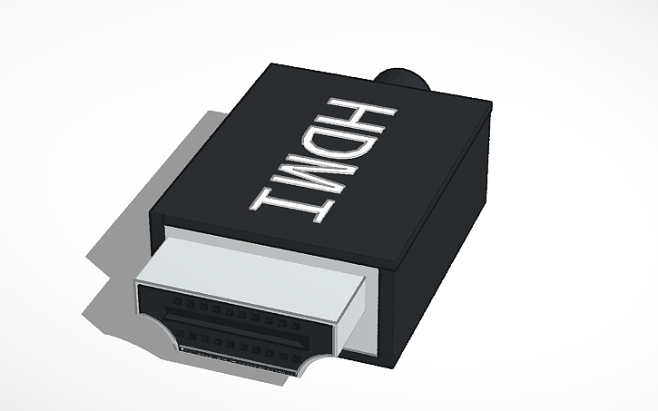 3D design HDMI - Tinkercad