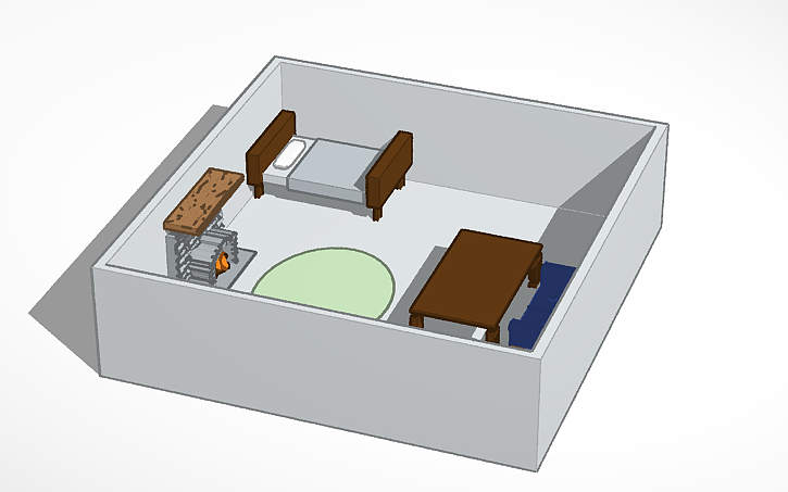 3D design House Floor Plan - Tinkercad