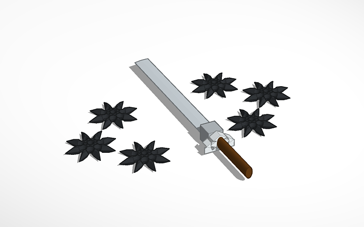 3D design Ninja Star & Katana | Tinkercad