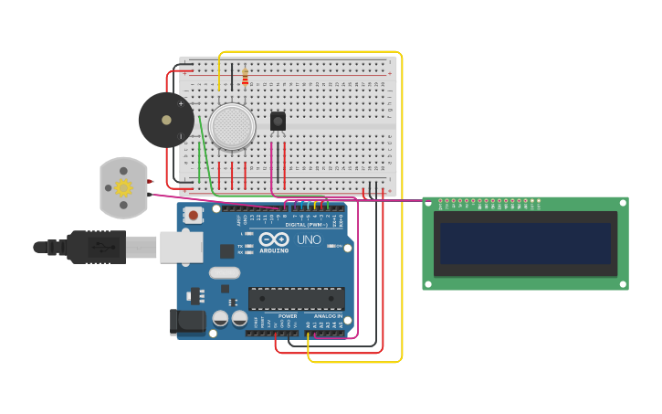 Circuit design wiring tubes embedded - Tinkercad