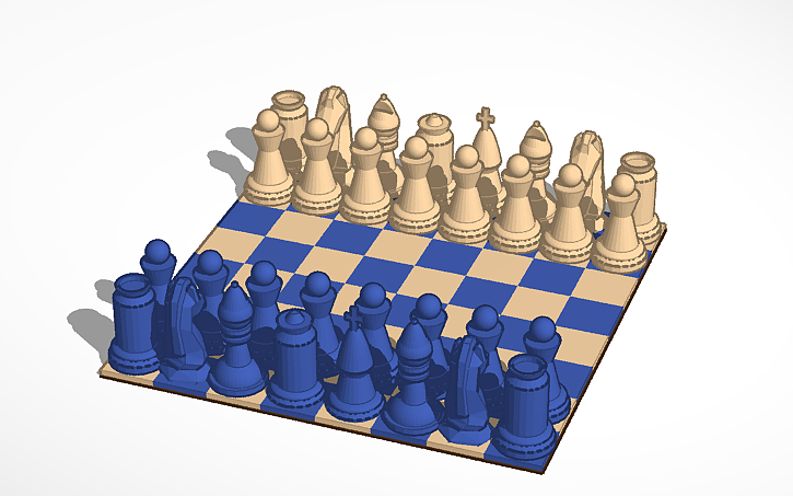 3D design Chess board - Tinkercad