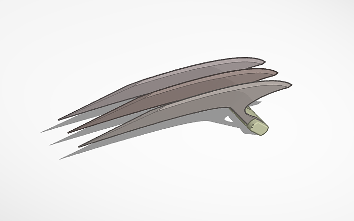 3D design WOLVERINE CLAWS - Tinkercad