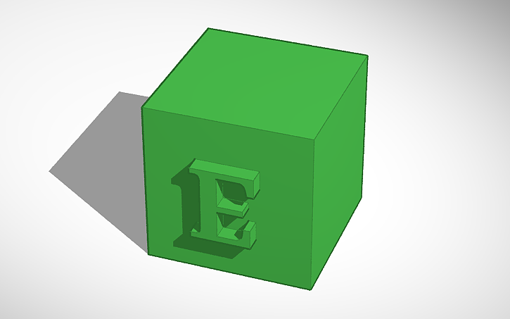 3d Design E In A Block Tinkercad