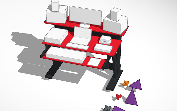 3D design Desk V2 (Open) | Tinkercad