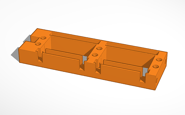 3D design Tray_Dual_9V_7_inch_v1 - Tinkercad