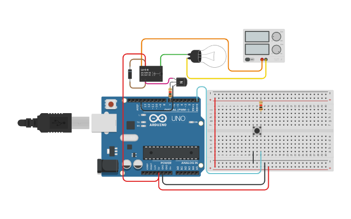 Circuit design 11 lamp - Tinkercad