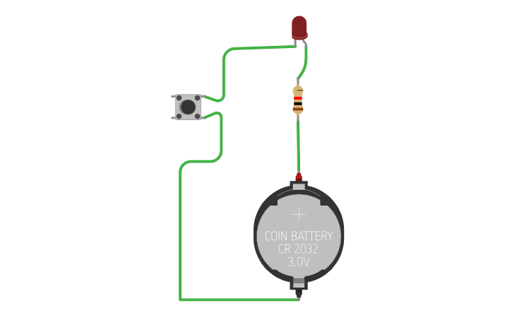 Circuit design LED CON PULSADOR | Tinkercad Circuit design LED CON PULSADOR | Tinkercad