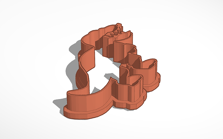 3D design T-rex cookie cutter - Tinkercad
