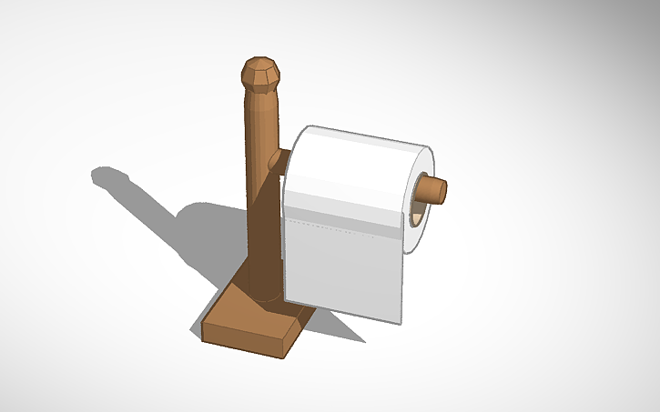 3D design Toilet Paper - Tinkercad