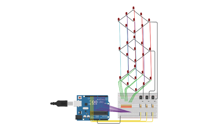 Circuit design CUBO 3x3x3 | Tinkercad
