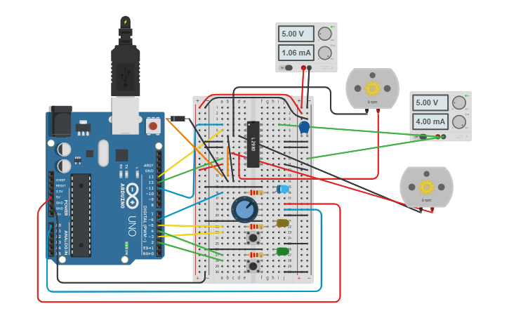 Circuit design Lab 1 Part F - Tinkercad