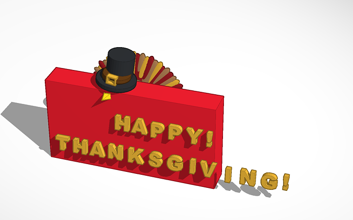 3D design Thanksgiving- Warren Coakley - Tinkercad