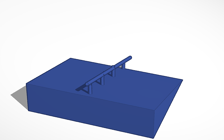3D design Ramp with rail - Tinkercad