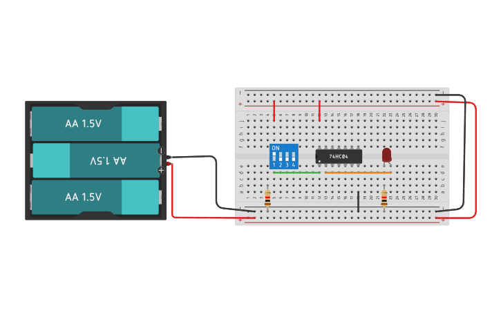 Circuit Design Circuito 7404 Not Tinkercad
