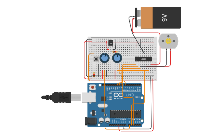 Circuit design ACTIVITY #6 Proportional Temperature Control | Tinkercad