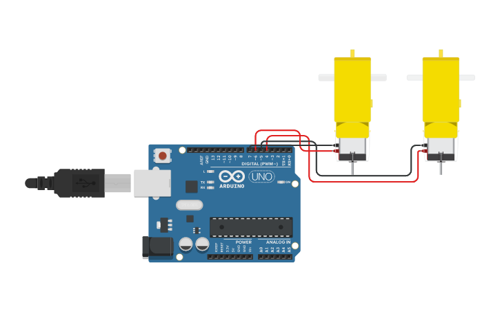 Circuit Design Multiple Hobby Gear Motor Using Arduino Tinkercad 3977