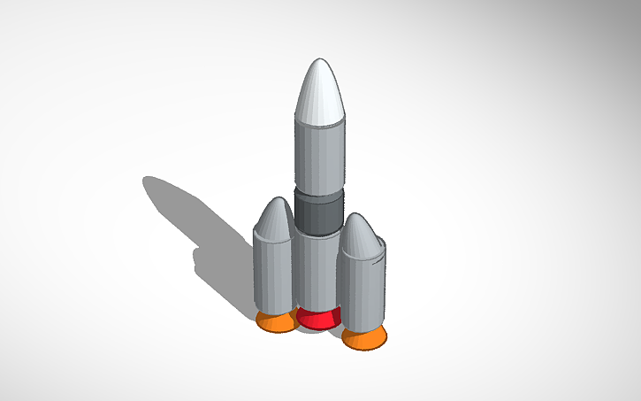 3D design GSLV MKIII - Tinkercad