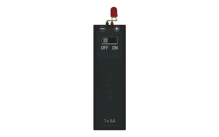 Circuit design A very simple circut - Tinkercad