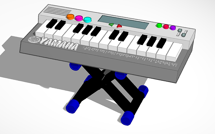3D design Yamaha Keyboard | Tinkercad