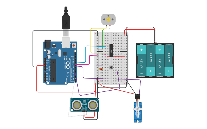 Circuit design Individual Project Mechatronics | Tinkercad