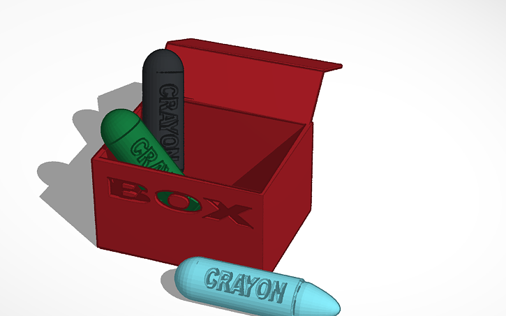 3D design Crayons & Box | Tinkercad
