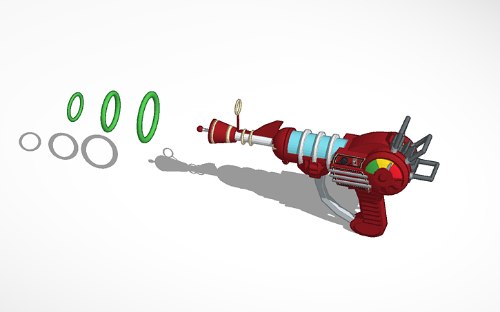3D design Ray Gun shooting - Tinkercad