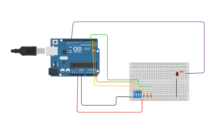 Circuit design Copy of Funzione logica arduino | Tinkercad