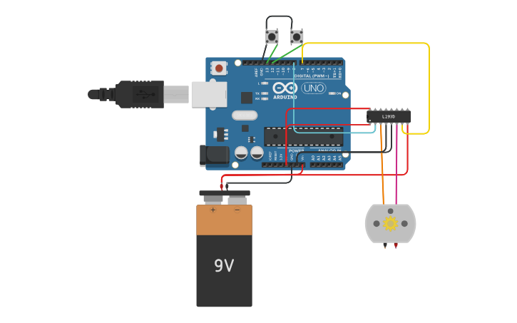 Circuit Design L293d Dcmotor Sample Tinkercad