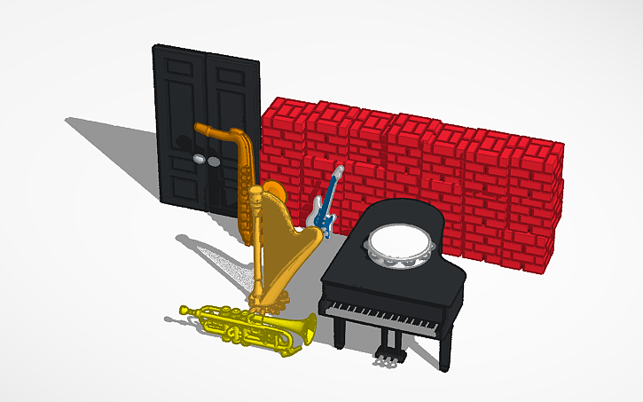 3D design Music Room - Tinkercad