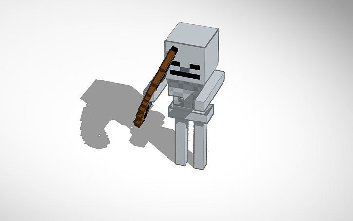 3D design Minecraft Skeleton - Tinkercad