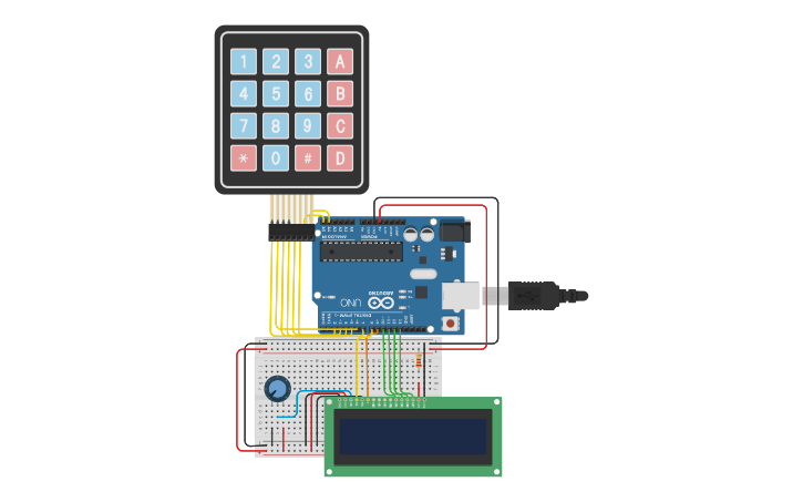 Circuit design Calculadora con arduino-Kevin Acevedo - Tinkercad