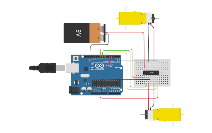 Circuit Design H Bridge Motor Driver Tinkercad