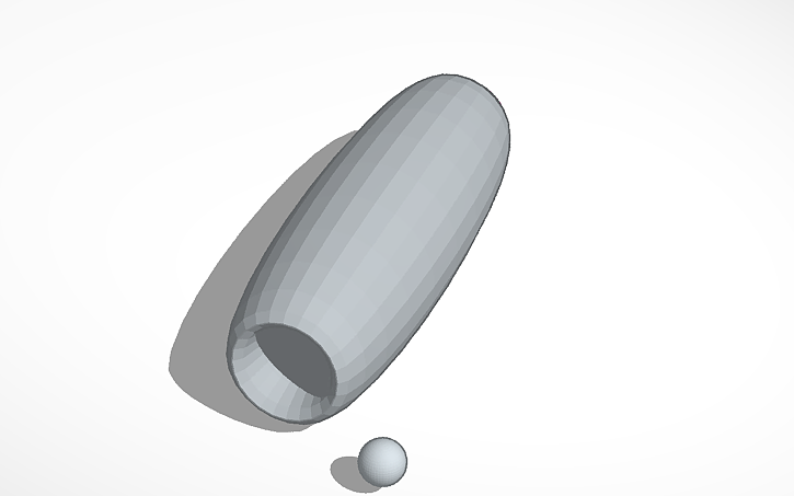 3d Design Tube With Perfectly Fitting Ball 3d Printable Tinkercad