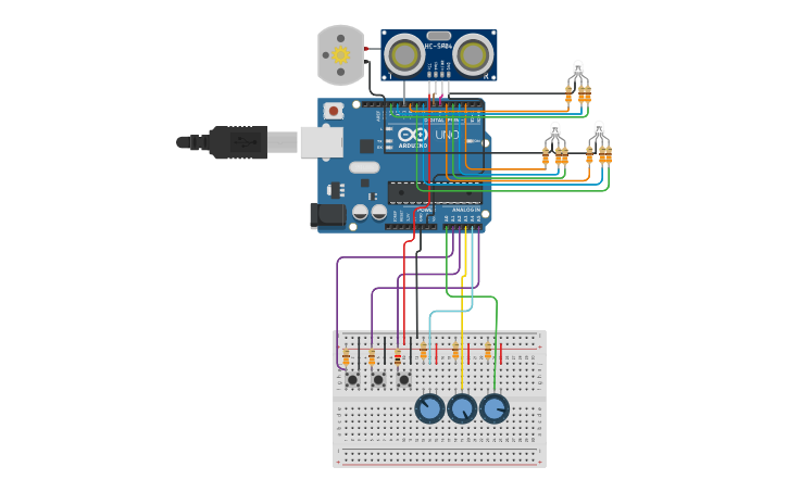 Circuit design Adaptive_Cruise_Control_Basic_Concept | Tinkercad Circuit design Adaptive_Cruise_Control_Basic_Concept | Tinkercad