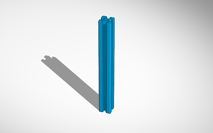 3D design Adjustable - 3D Printer Frame Rail - Tinkercad