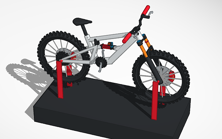 3D design Sim lab bike on a stand - Tinkercad