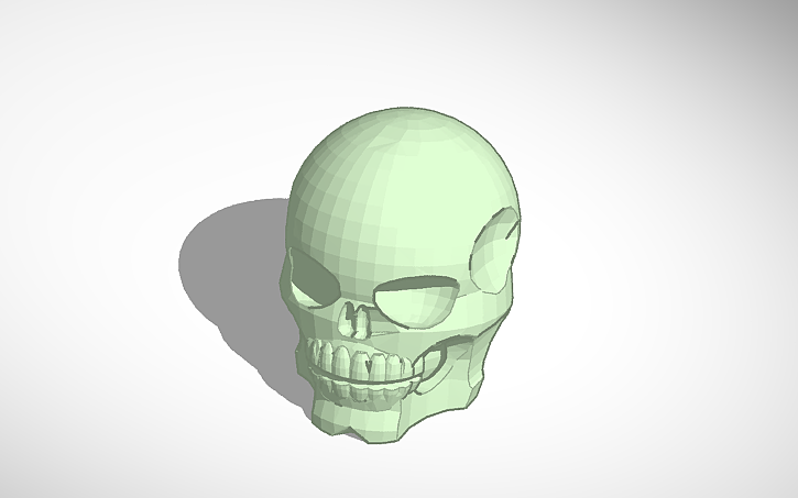 3D design Skeleton skull - Tinkercad