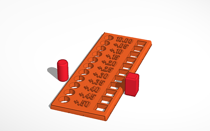 3D design 3D Print Tolerance Test - Tinkercad