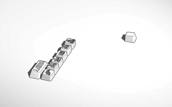 3D design keycap - Tinkercad