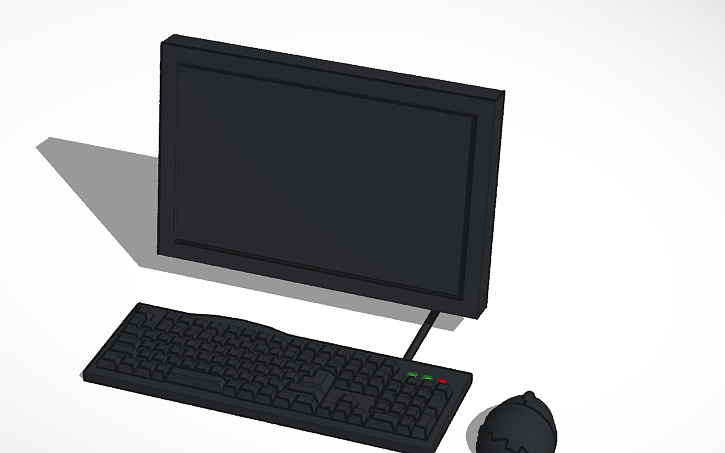 3D design cumputer&keyboard&mouse - Tinkercad