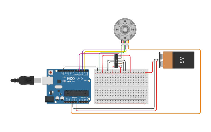 Circuit design FRG-Control LQR - Tinkercad