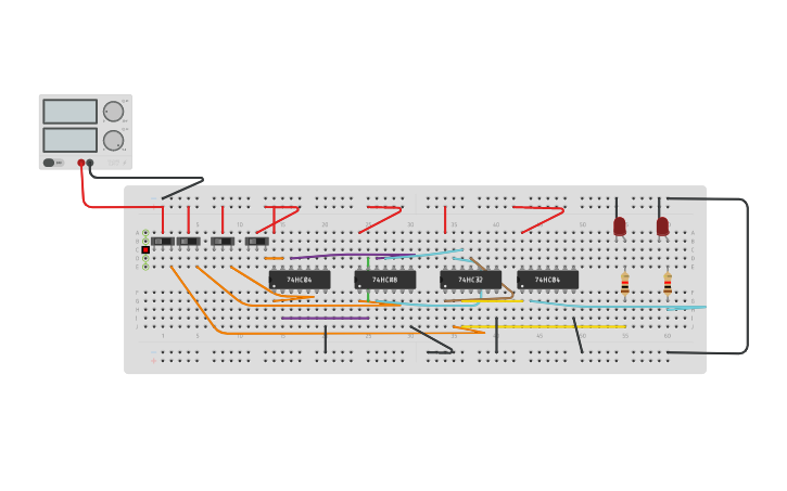 Circuit design Mappa Karnaugh es 4.1 - Tinkercad