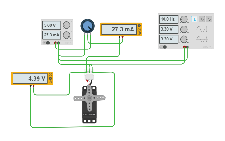 Circuit design Micro Servo - Tinkercad