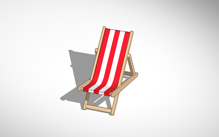 3D design Deck Chair - Tinkercad