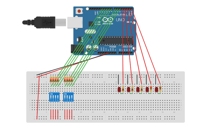 Circuit Design Sumador De 4 Bits Tinkercad