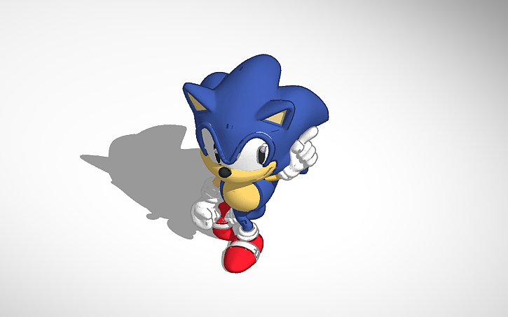 3D design Sonic the Hedgehog - Tinkercad